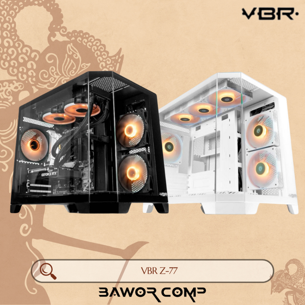 Jual VBR Z-77 Z77 Dual Chamber White / Black | Casing PC MATX | Case ...