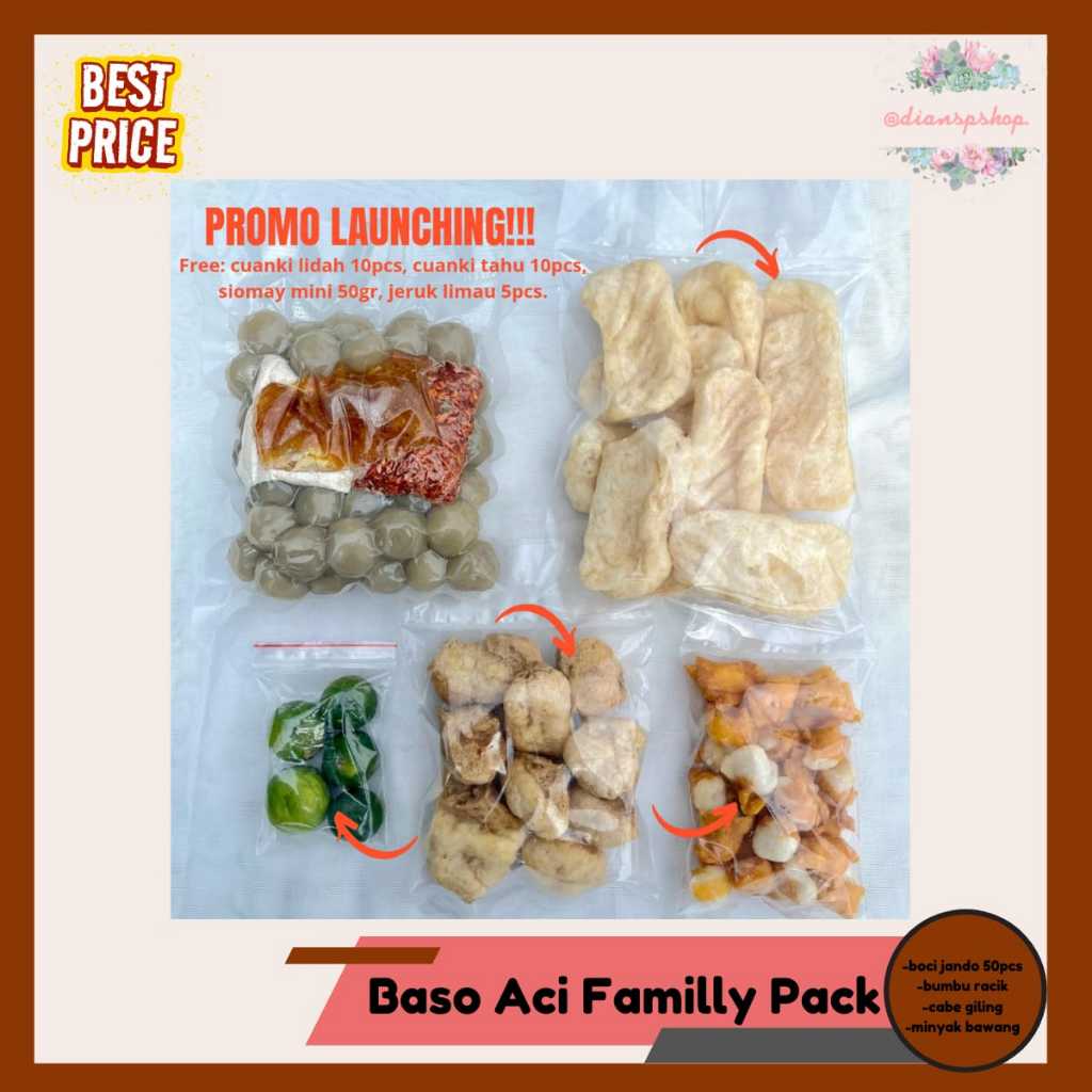 Jual Baso Aci Familly Pack Madam - Di ( Beli 1 Geratis 3 Topping Cuanki ...