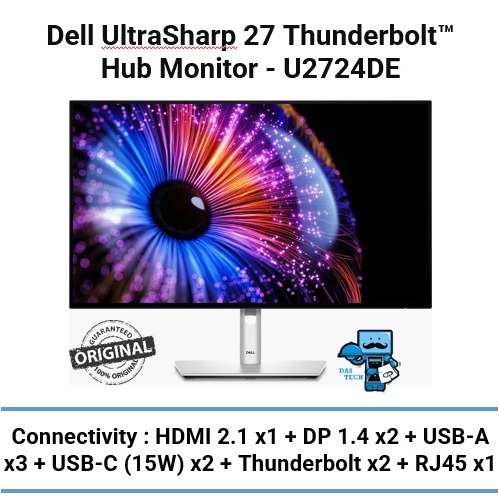 Jual Dell UltraSharp 27 Thunderbolt™ Hub Monitor - U2724DE - Original ...