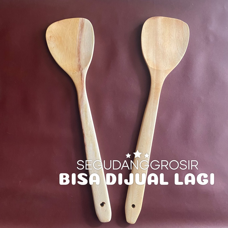 Jual SPATULA KAYU TAPAK KUDA / SOTIL KAYU TAPAK KUDA / SPATULA KAYU ...