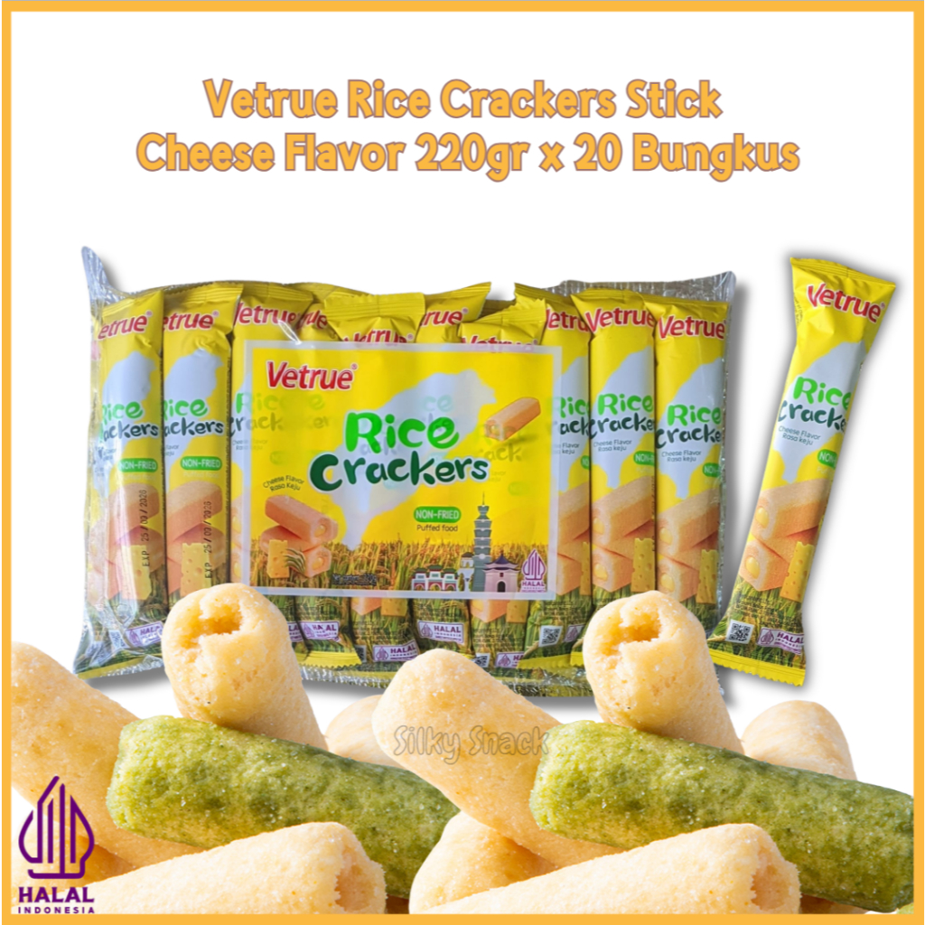Jual Vetrue Rice Crackers Stick Vegetable & Cheese Flavor 220gr ...