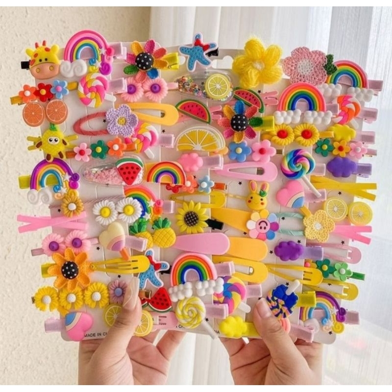 Jual SET JEPIT RAMBUT ISI 14 PCS Fashion PEREMPUAN AKSESORIS RAMBUT ...