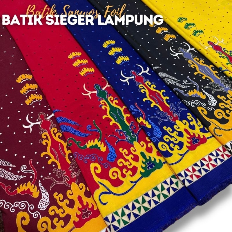 Jual Kain Batik Motif Siger Lampung | Bahan Sanwos Foil Halus Lembut ...
