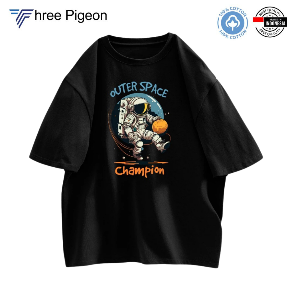 Jual Three Pigeon T-Shirt Outer Space Champion Nasa Astronot Kaos ...