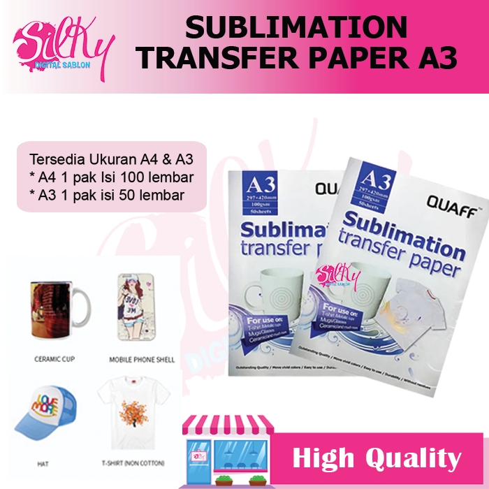 Jual KERTAS SUBLIME | SUBLIME PAPER A3 | KOREA | QUAFF | untuk cetak ...