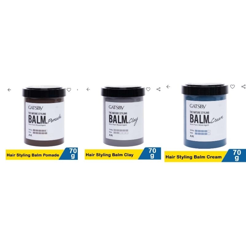 Jual GATSBY HAIR STYLING BALM 70 G | Shopee Indonesia