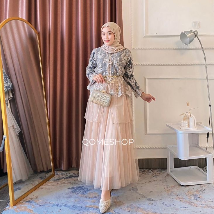 Jual QOME - Blouse Bruklat / Blouse Nadine / Blouse Combine | Shopee ...