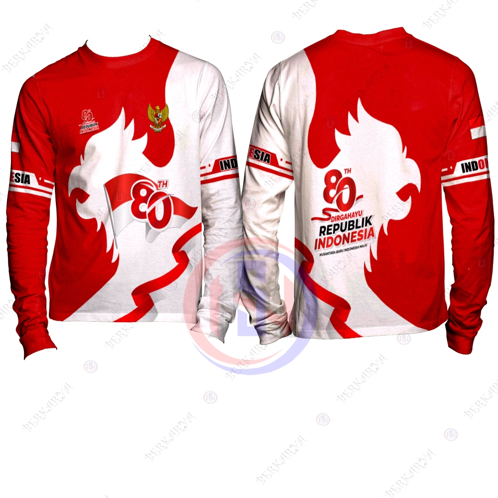 Jual KAOS 17 AGUSTUS NDONESIA MERDEKA HUT RI KE-80-1945 BAJU 17 AGUSTUS TERBARU FULLPRINTING ...