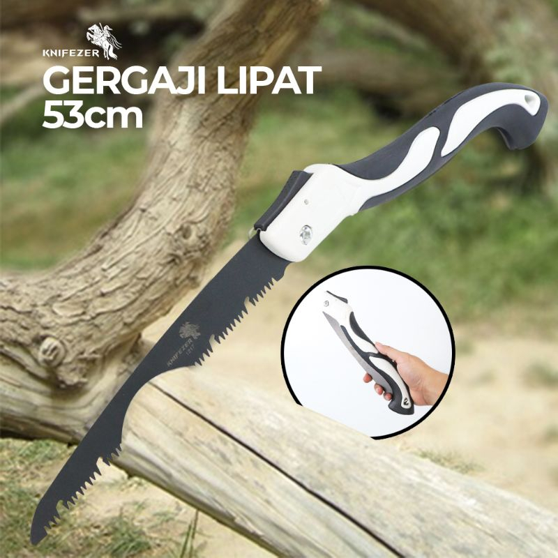 Jual HM - Gergaji Lipat Portable Multifungsi 47cm 210mm Portabel / Alat Pemotong Kayu Dahan ...