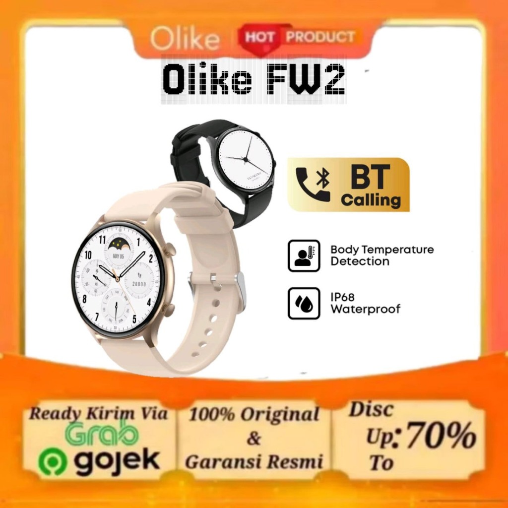 Jual Olike Jam Tangan Smartwatch FW2 Bluetooth Call Waterproof IP68 ...