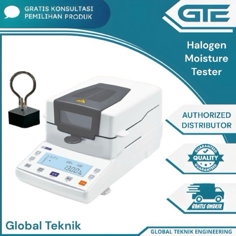 Jual Halogen Moisture Analyzer 110g/5mg Meter Monitor MH105MW 110G/5g ...