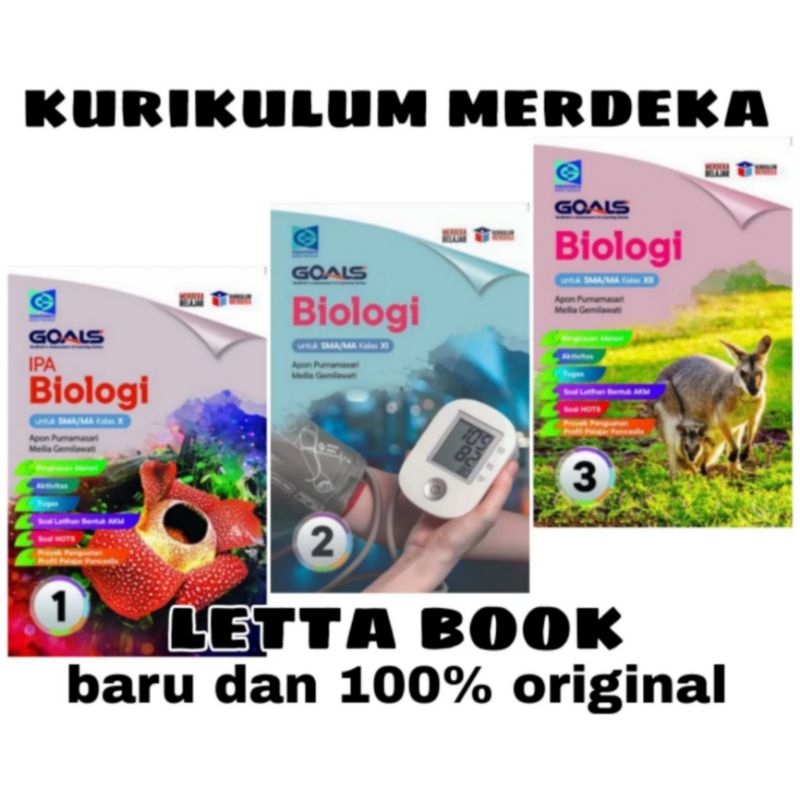 Jual BUKU GOALS BIOLOGI KELAS 10 11 12 SMA/MA KURIKULUM MERDEKA GRAFINDO | Shopee Indonesia