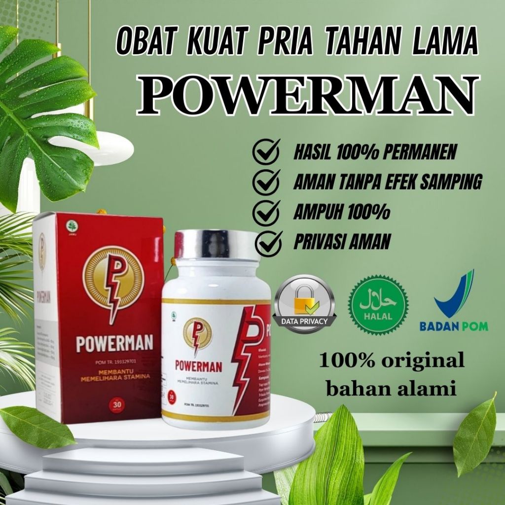 Jual POWERMAN obat kuat kapsul herbal tradisional paling ampuh 100% ...