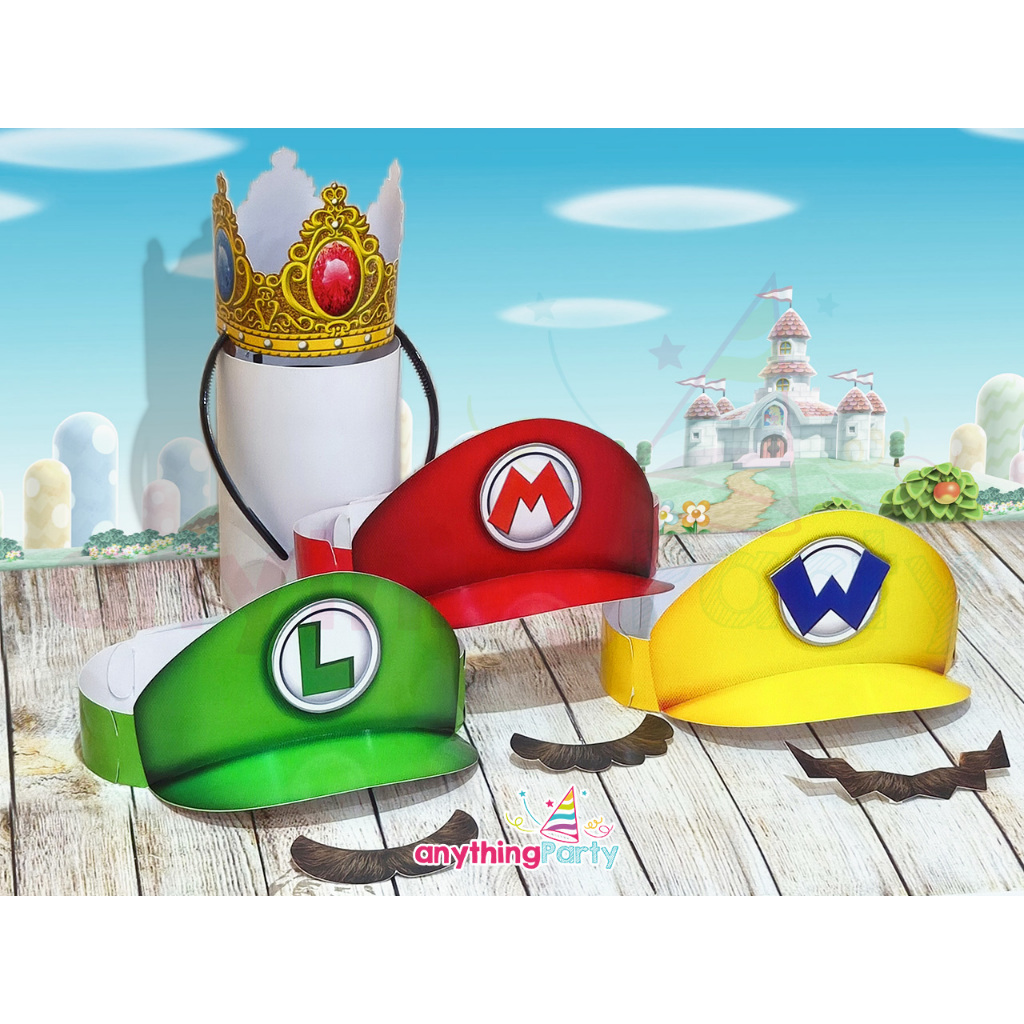 Jual Mario Bros Party Hat - Topi Lingkar Pesta Ulang Tahun Super Mario ...