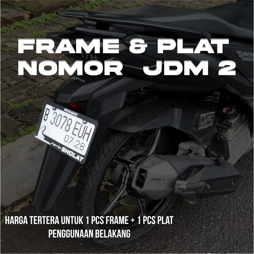 Jual [Frame + Plat] NEW DESIGN Frame & Plat Nomor JDM 2 Untuk Motor ...