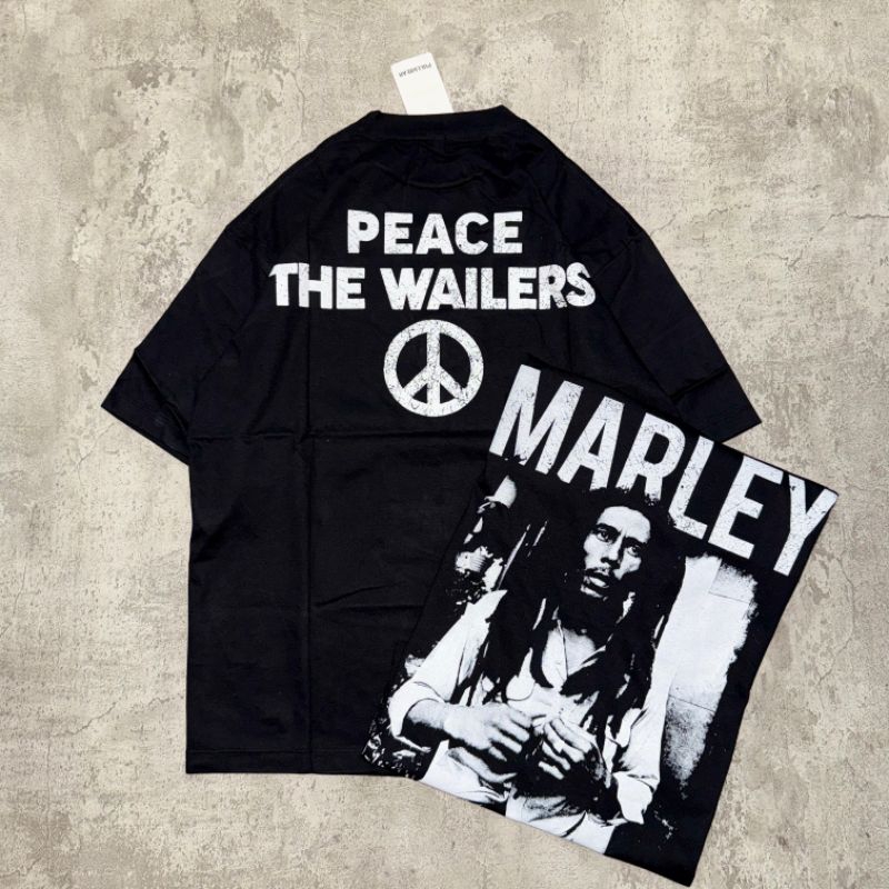 Jual Baju Kaos P&B Oversize Bob Marley - T Shirt Reggae Bob Marley ...