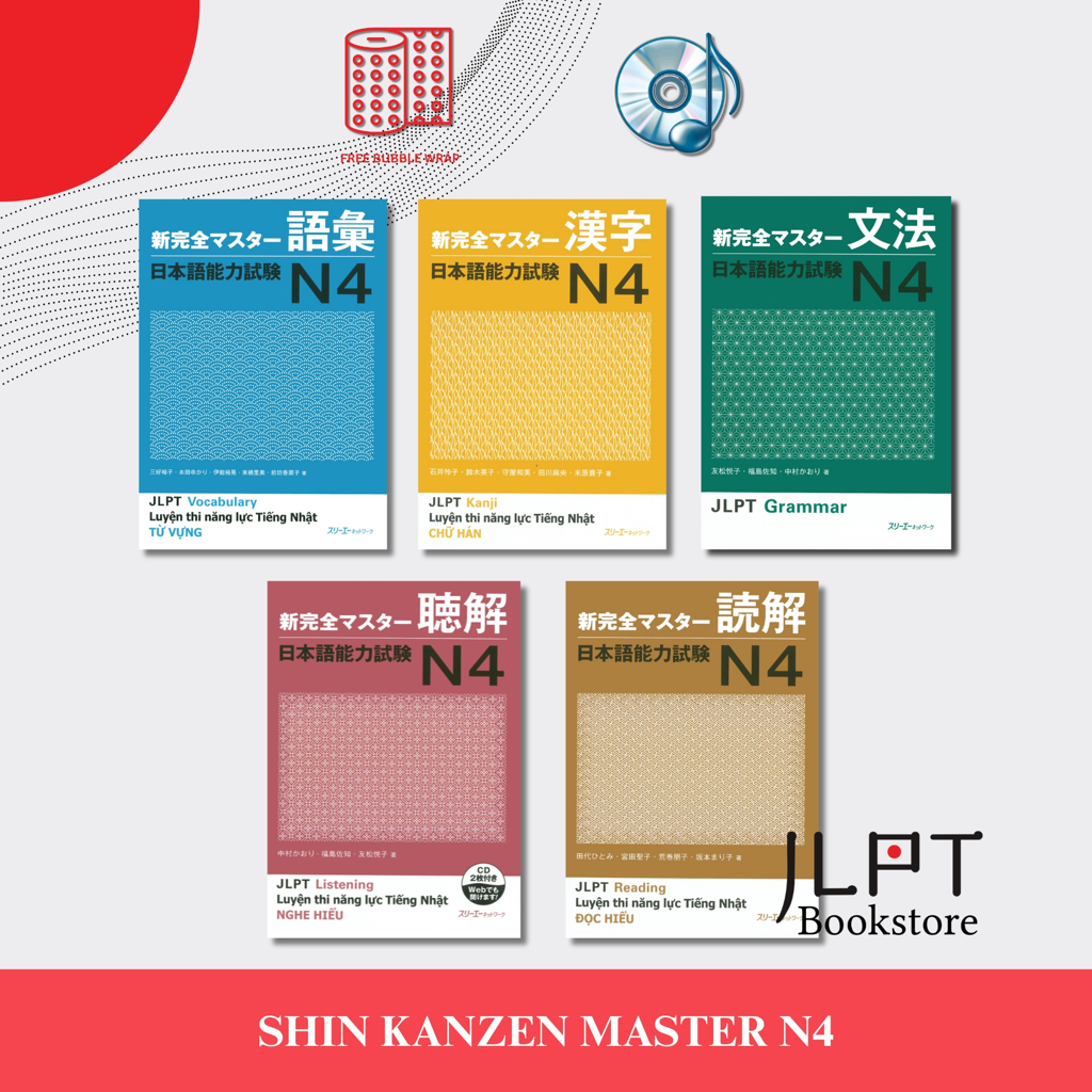 Jual Shin Kanzen Master N4 (Goi, Kanji, Bunpou, Choukai, Dokkai ...