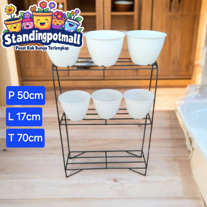 Jual standing pot bunga aesthetic ruang tamu rak bunga sudut ruang tamu ...