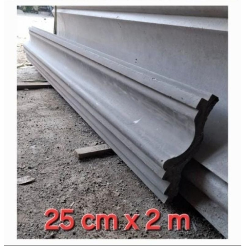 Jual Lis beton profil lisplang profil panjang 2 meter x Lebar 25cm ...