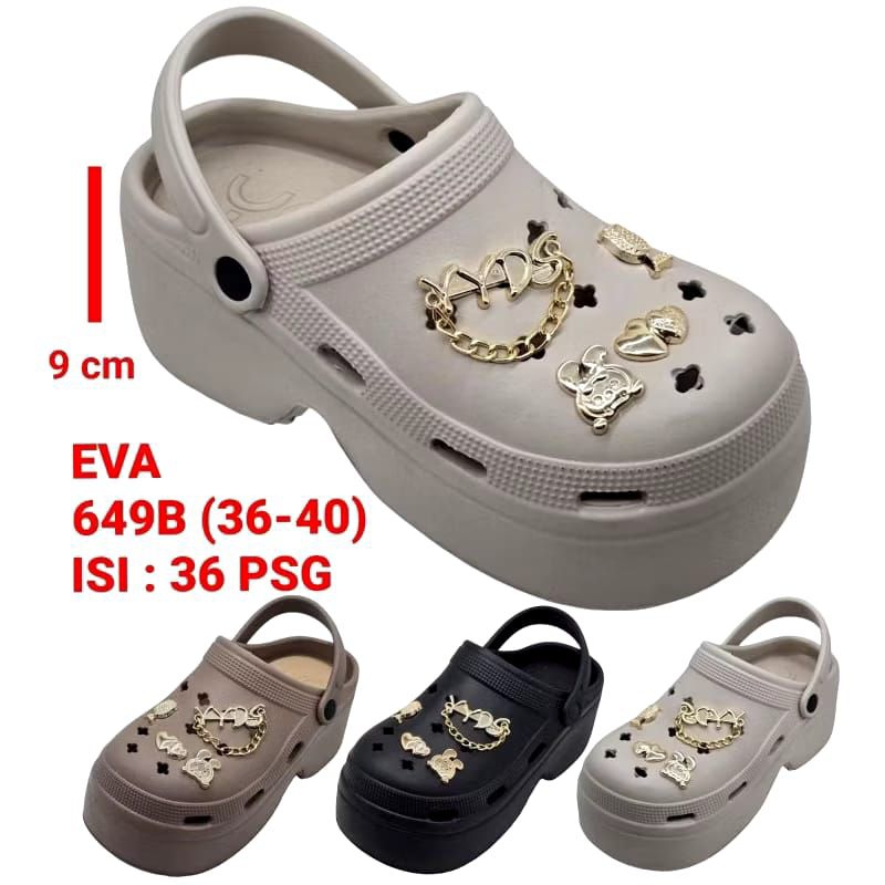 Jual Sandal Baim Wanita Sol Tinggi Karet Eva Rubber Jibbizt Rantai ...