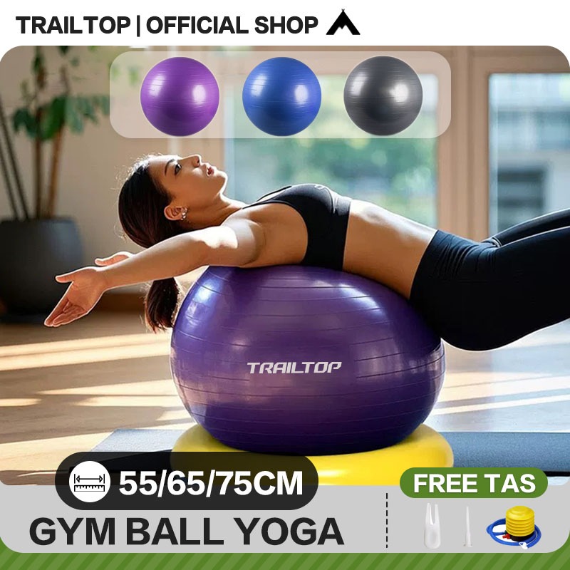 Jual TrailTop Gym Ball 55/65/75cm Free Pompa Bola Ibu Hamil Bola Yoga ...