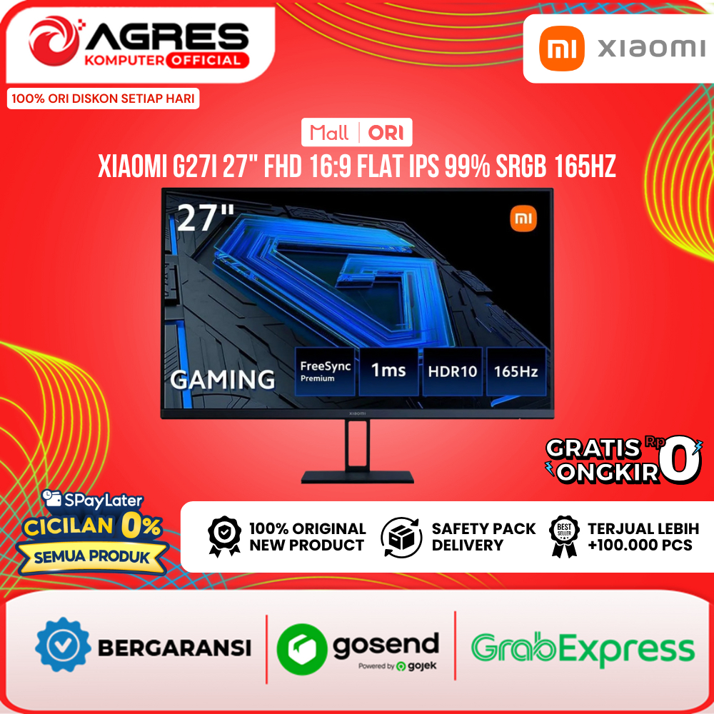 Jual XIAOMI GAMING MONITOR 27 INCH G27I IPS FHD 1080P 1MS 165HZ HDR10 ...