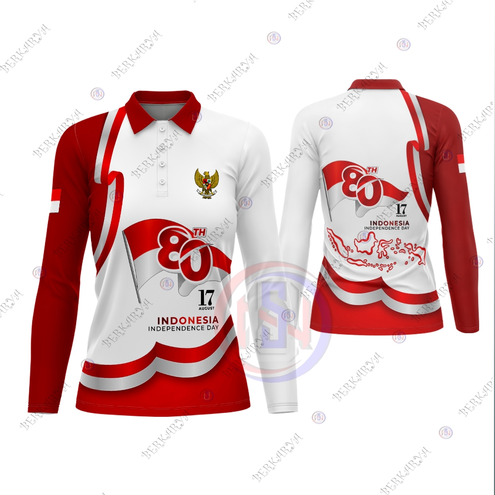 Jual Kaos Polo Jersey 17 Agustusan Terbaru 2025 / Baju Kaos 17 Agustus Hut Ri Ke-80 Fullprinting ...