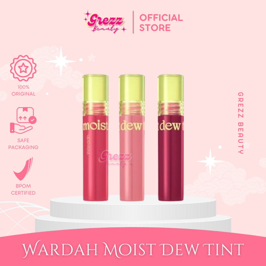 Jual Wardah Moist Dew Tint 3gr | Glossy Lip Tint, Lip stain | Shopee ...