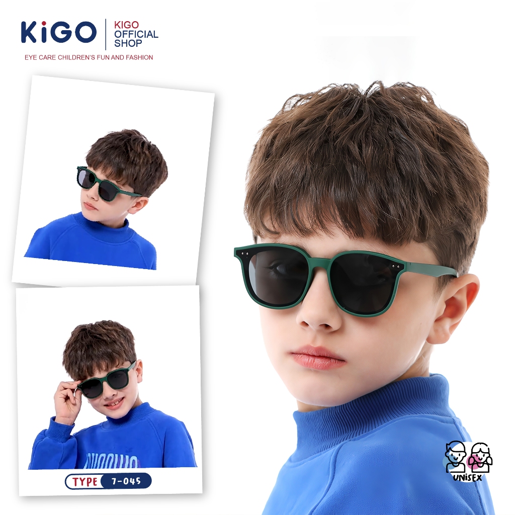 Jual KIGO Kacamata Anak Model Kotak Sunglasses Fashion Kids Laki Laki ...
