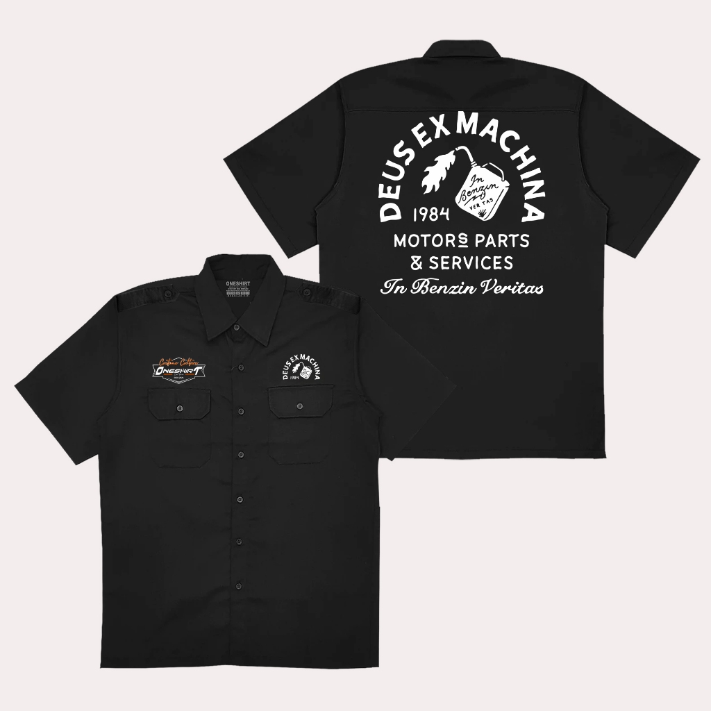 Jual Oneshirt Kemeja Workshirt Deaus Ex Machina Motors Park Baju Pdh ...