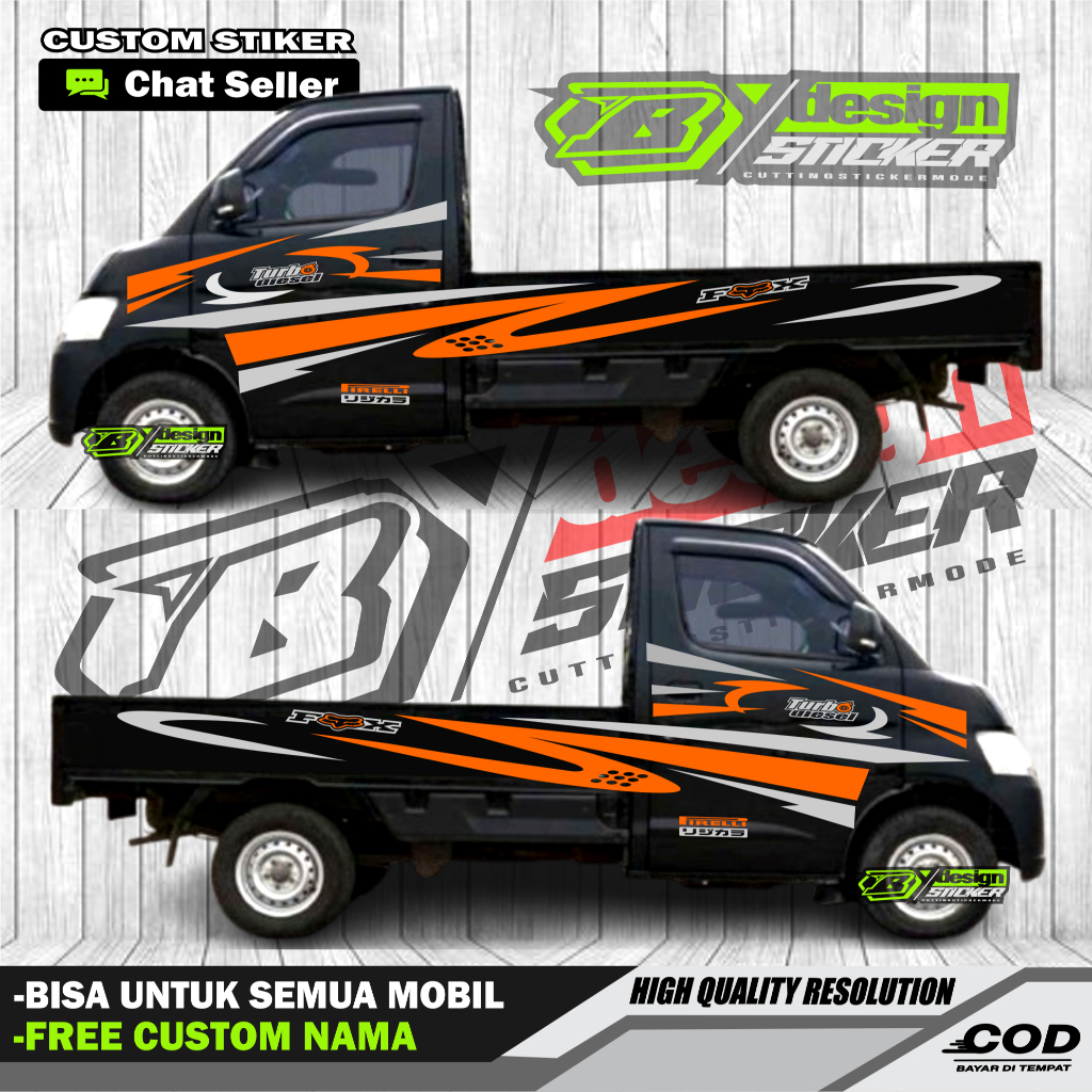 Jual STICKER CUTTING AKSESORIS MOBIL PICK UP GRANDMAX MAX READY STICK ...