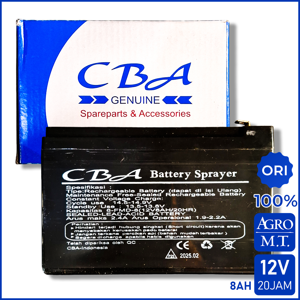 Jual Baterai Sprayer Elektrik 12V 8AH - ORI CBA | Shopee Indonesia