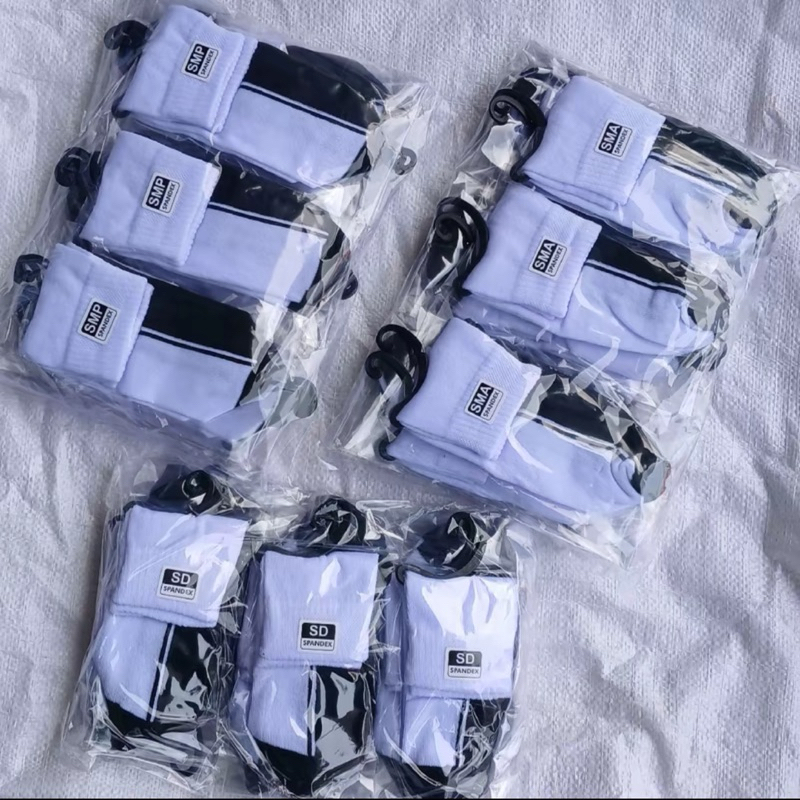 Jual 12 pasang dan 6 pasang kaos kaki Anak Sekolah SD/SMP/SMA Computer ...