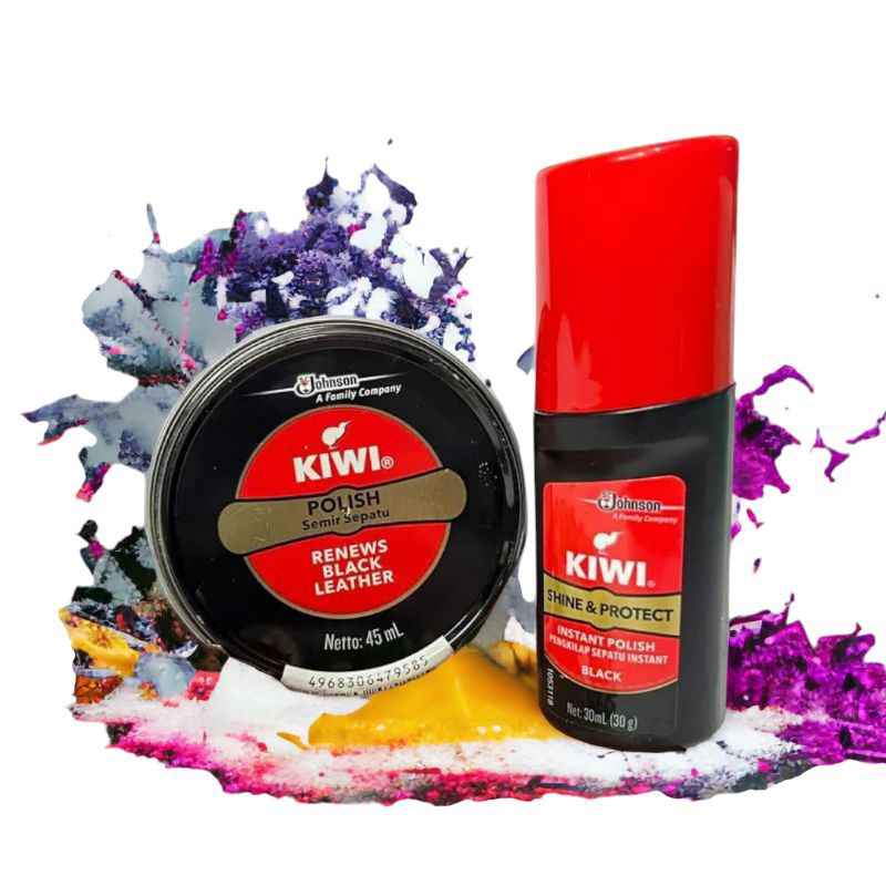 Jual Kiwi Black Shoe Polish 17,ml dan 30ml Semir Sepatu Semir Sepatu ...