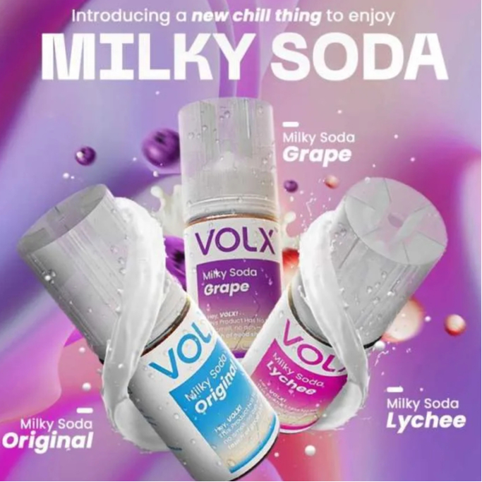 Jual Volx Milky Soda Series 30ml 30mg Original Grape Lychee Fruity ...