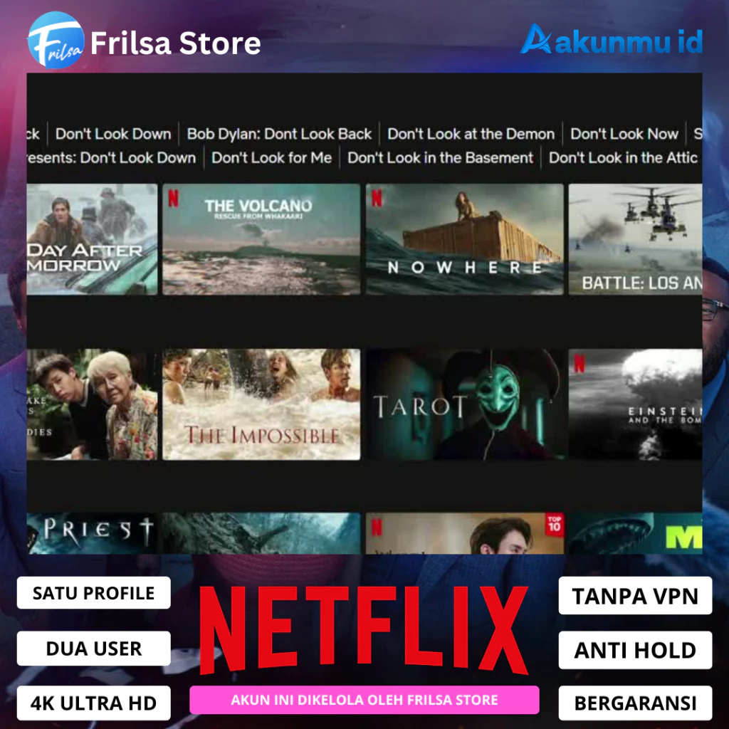 Jual NETFLIXXX 3 BULAN 4K UHD PREMIUM GARANSI 100% RESMI MURAH | Shopee Indonesia