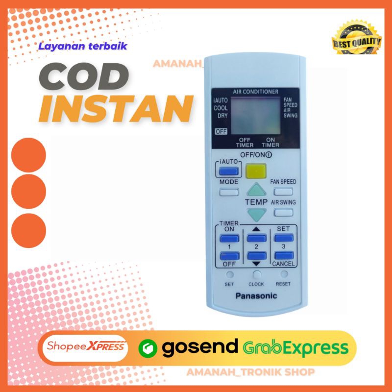 Jual Remot AC Panasonic auto speed Oringinal / Remote panasonic ...