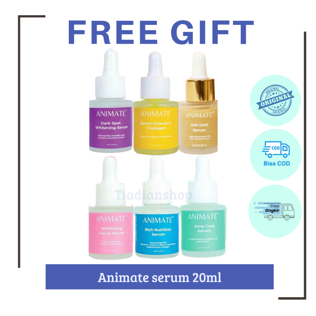 Jual Animate Serum 20ml - Whitening Anti Acne Dark Spot Vitamin C ...