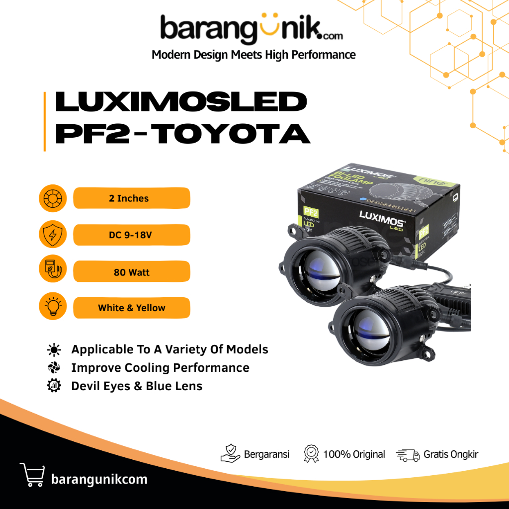 Jual Biled Foglamp Projector Laser 2 Inch 80 Watt 3 Warna Blue Lens ...