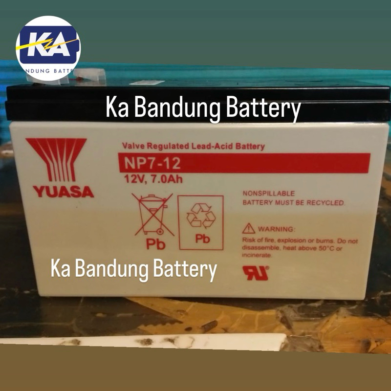 Jual Aki baterai kering MF battery Yuasa 12v 12 v 7Ah 7 ah Ampere UPS | Shopee Indonesia