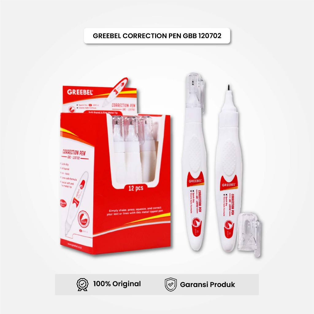 Jual Greebel Tip-Ex Cair GBC-120702 [1PCS] Tipe X Correction Pen Cepat ...
