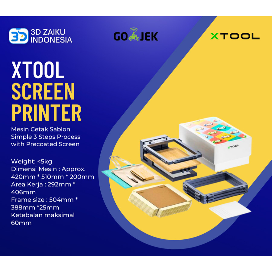 Jual Original XTool Screen Printer Mesin Cetak Sablon Simple 3 Steps Process with Precoated ...