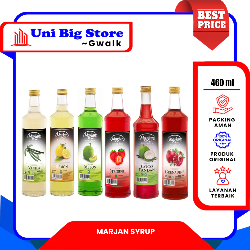 Jual MARJAN BOUDOIN SIRUP LEMON - MELON - STRAWBERRY - VANILLA ...
