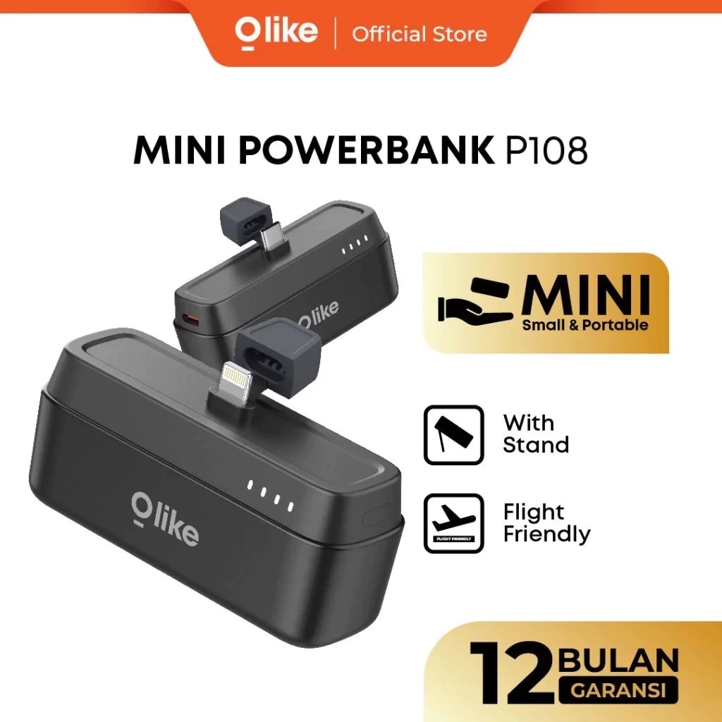 Jual OLIKE P108C/L Powerbank Mini 4500mAH Output Charging Port Type-C ...