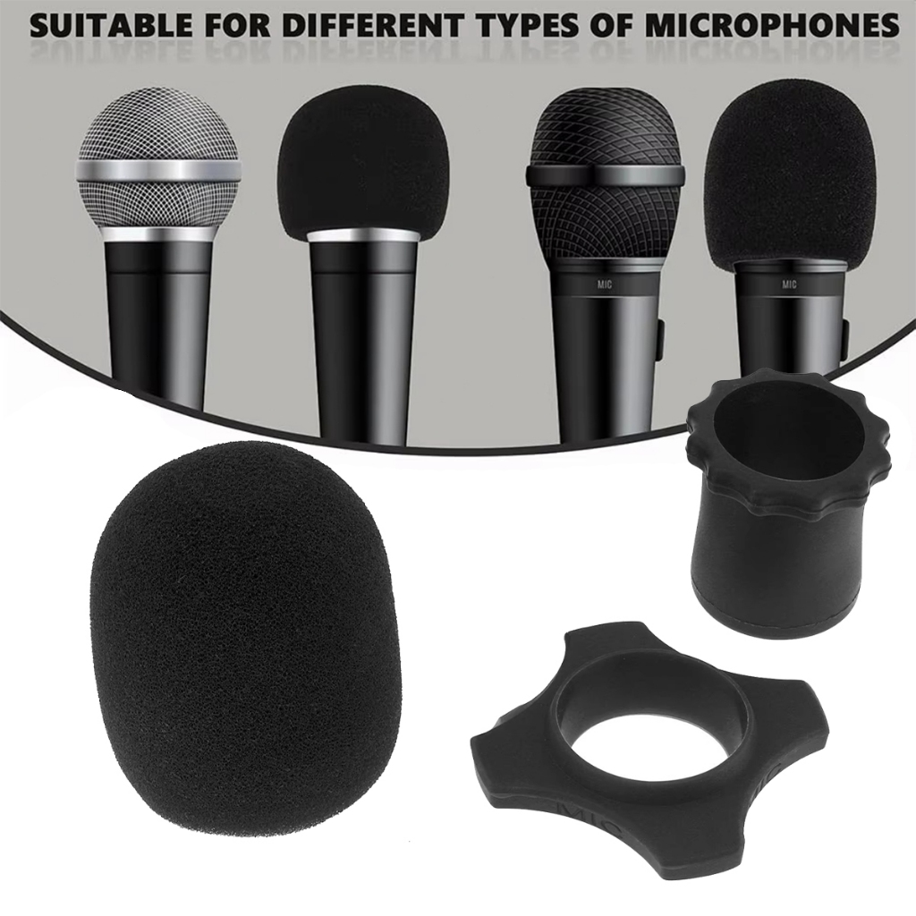 Jual 3PCS Mic Set / Karaoke Busa Mic Sponge Cover / Silikon Pelindung ...