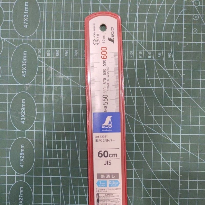 Jual SHINWA 13021 Penggaris Lurus 60 cm Stainless Steel Rule Hard Chrome JIS 60cm | Shopee Indonesia