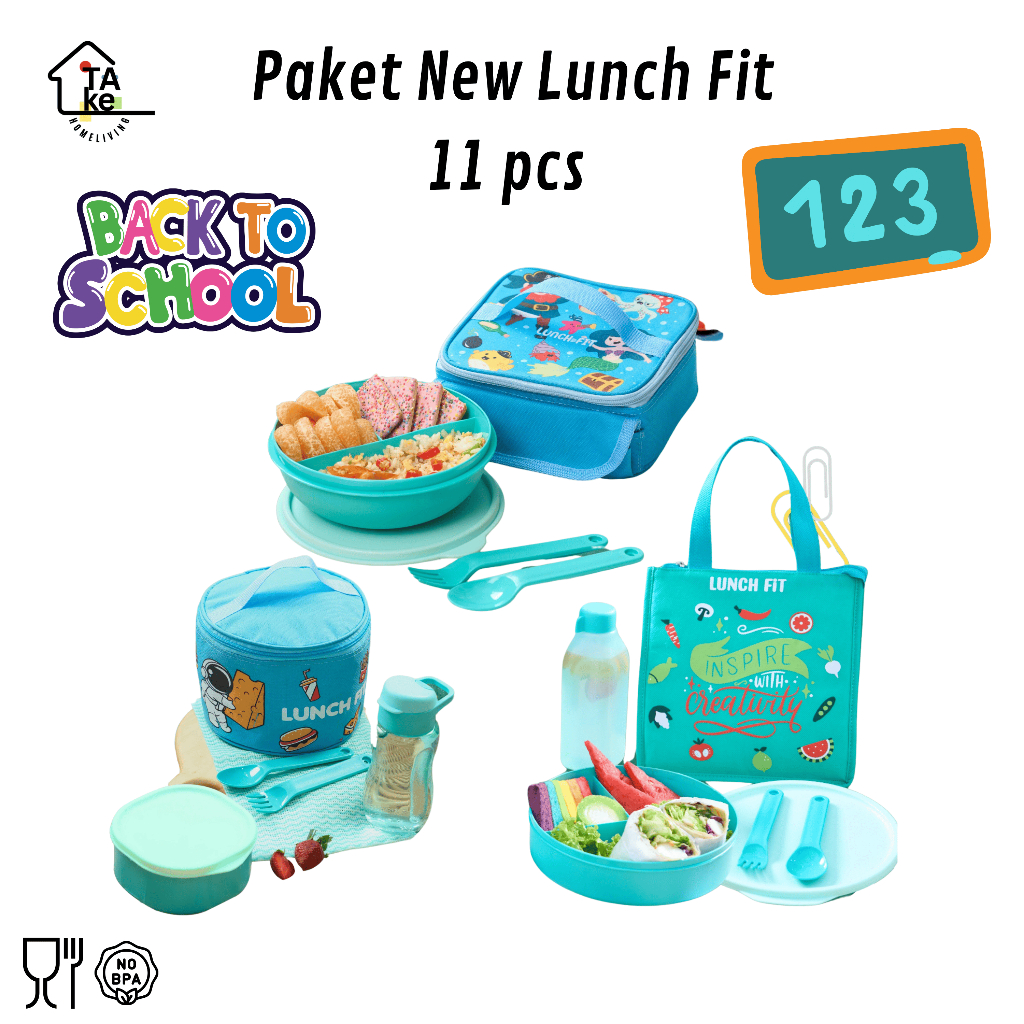 Jual Take.Homeliving Back to School Paket New Lunch Fit 11 pcs. (astro ...