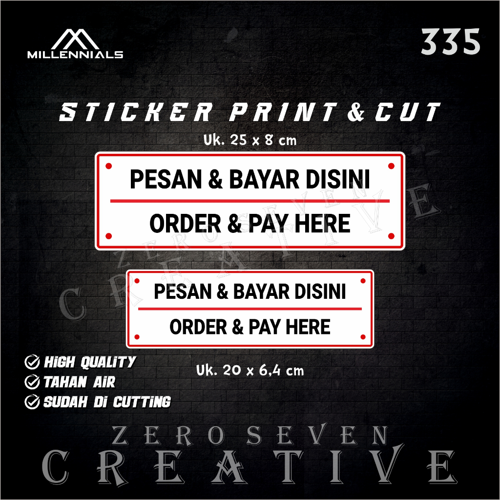 Jual STIKER PESAN DAN BAYAR DISINI ( ORDER & PAY HERE ) / STIKER VIRAL ...