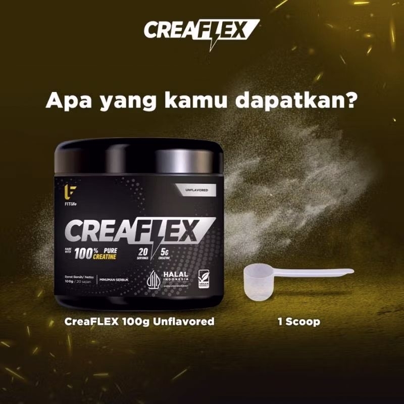 Jual Fitlife Creaflex 100 Gram 20 Servings Creatine Monohydrate ...