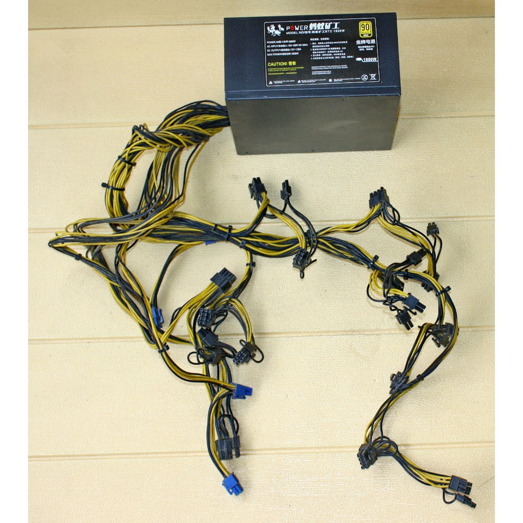 Jual PSU MINING POWER BTC 1800 WATT 80 PLUS GOLD 12v 133 Ampere FOR ...